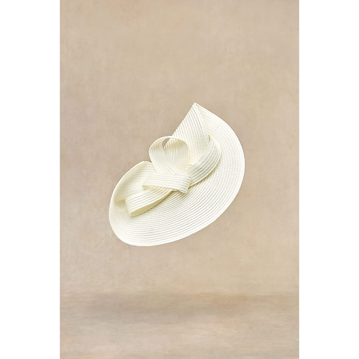 BABEYOND Tea Party Fascinator Kentucky Hat Women’s Fascinator Straw Derby Pillbox Hat for Cocktail Wedding Off-White