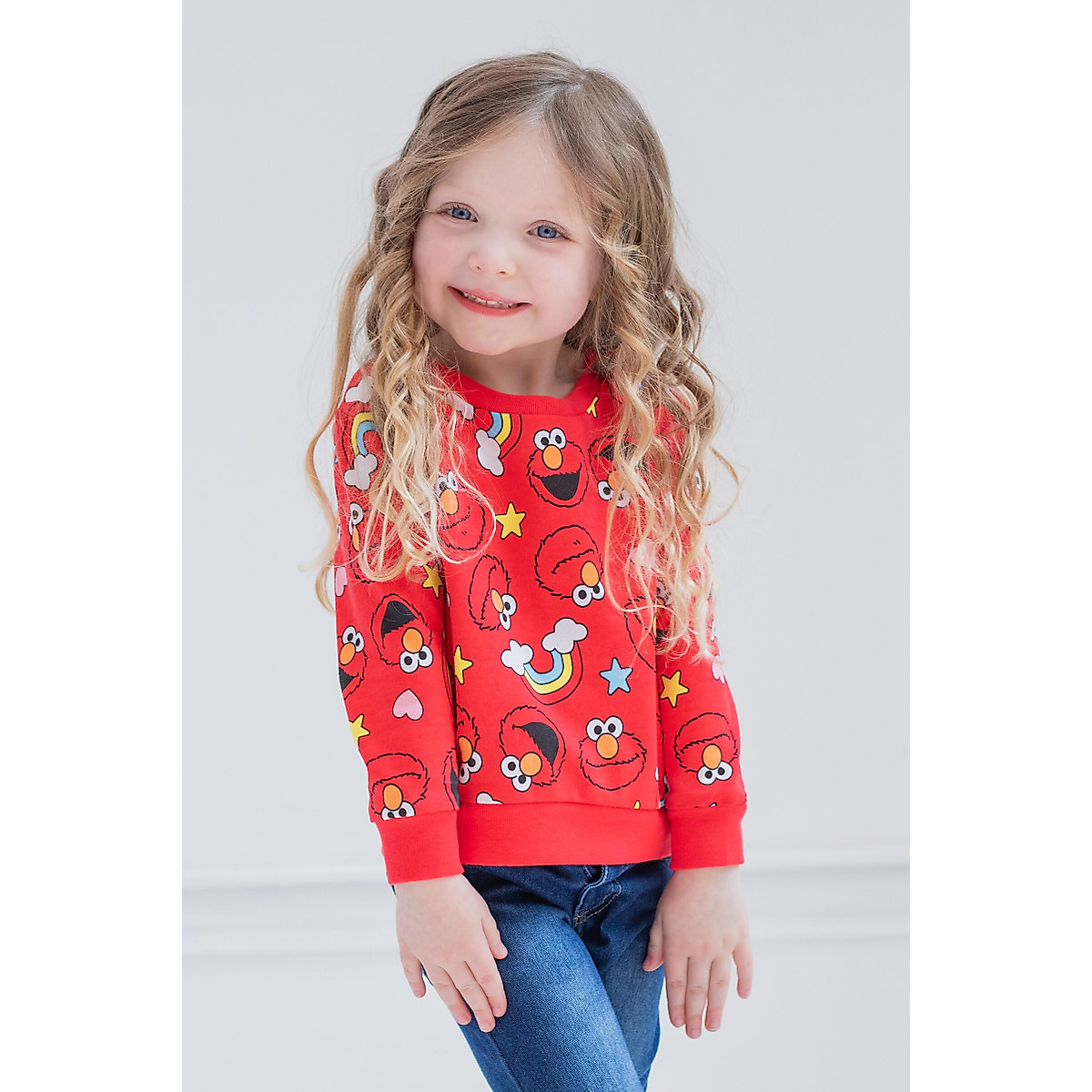 Sesame Street Elmo Toddler Girls Sweatshirt Red 2T