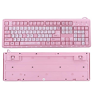 fosa1 Wired Ergonomic Keyboard, USB-A, 104 Keys, Silent Mechanical, Waterproof, Home, Business, Gaming