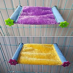 AIRUIFENG Warm Bird Nest Parrot Hammock Toy for Parakeet Cockatiel Conure African Grey Amazon Lovebird Budgie Finch Canary Hamster Rat Gerbil Chinchilla Squirrel Cage Perch (S)