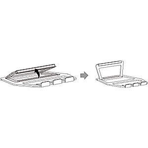 Amazon Basics Aluminum Portable Foldable Support Stand for Laptops up to 13 Inches, Silver