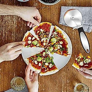 KUFUNG Pizza Cutter Wheel, Super Sharp Pizza Slicer with Non Slip Handle for Pizza, Pies, Waffles and Dough Cookies, Easy to Use and Clean (Silver, 8.3 inch)