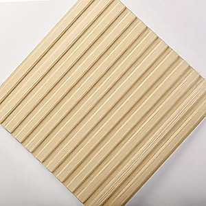Art3d Slat Wall Panel, 3D Fluted Textured Panel 12-Tile 19.7 x 19.7in. - Oak