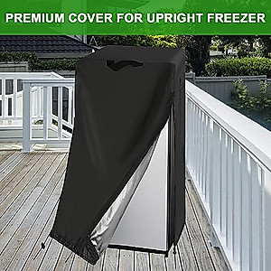 Guisong Refrigerator Cover, Waterproof&Dustproof Cover for Protecting Upright Freezers/Beverage Refrigerator-Suitable for most 5-7.5 Cubic Freezer(23" x 23" x 56")