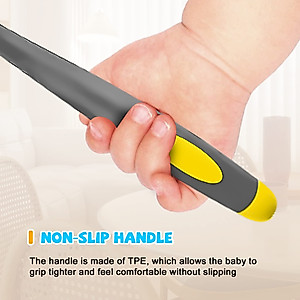 Kiuimi Toddler Utensils Spoons Forks 2 Sets, Perfect Baby Feeding Training Spoon and Fork for 6 Months+, BPA-Free 360° Bendable Soft Silicone Flatware Sets for Babies - (Green)