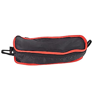 DAUERHAFT Outdoor Camping Chair, Wide Uses Aluminum Alloy Portable Chair Simple Operation Nylon Mesh with A Stable Four Arm Design for Barbecue(Bright Red)