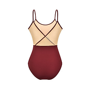 Dance Elite - Charmaine - Camisole Dance Leotard For Women. Leotards for Women Ballet and Dance (Wine, Adult S)