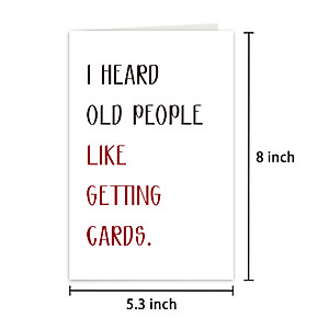 Ulbeelol Rude Birthday Card, Funny Birthday Card for Bestie, Sarcastic Birthday Card for Him, Friend Birthday Card, I Heard Old People Like Getting Cards