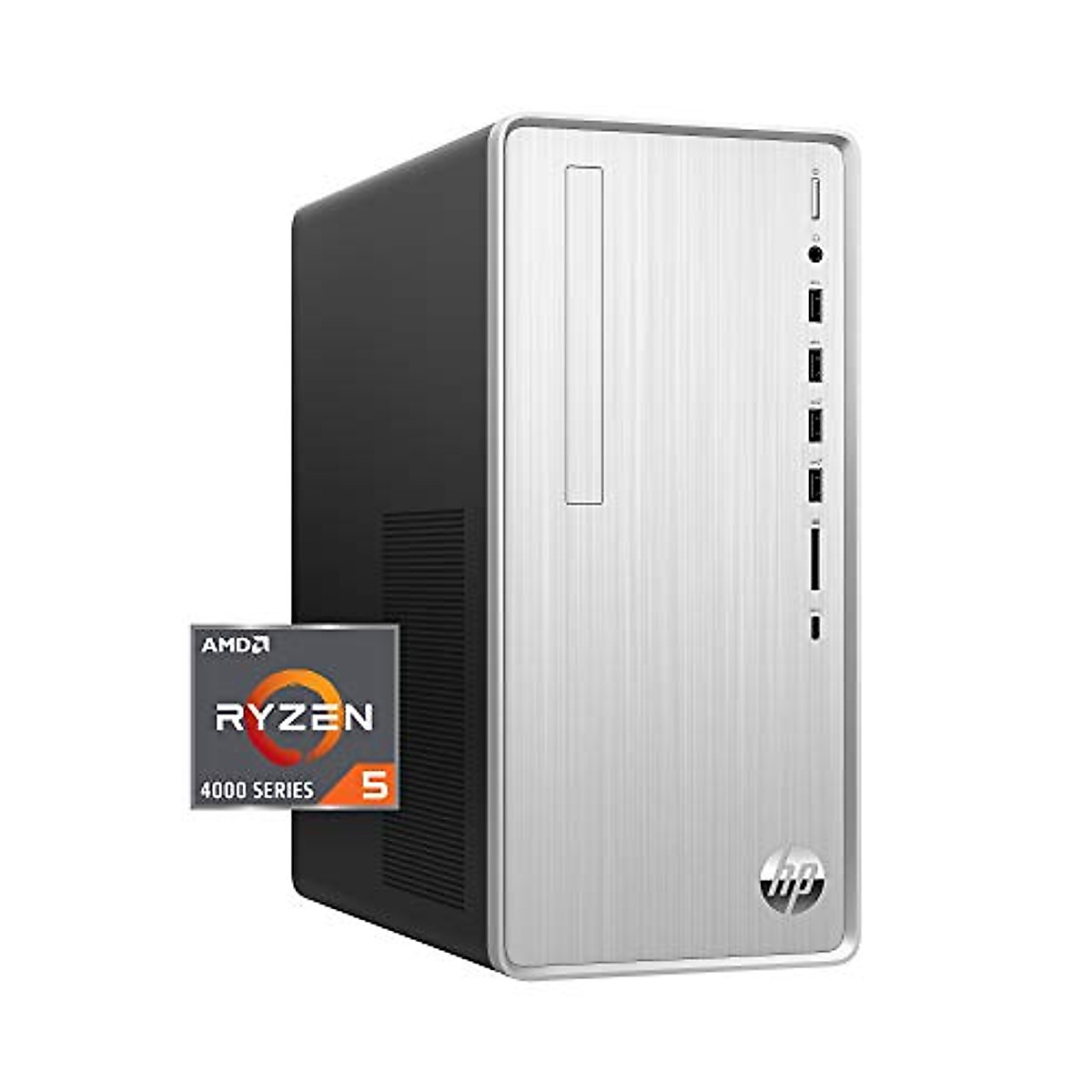HP Pavilion Desktop PC, AMD Ryzen 5 4600G Processor 6-core with Radeon Graphics, 12 GB DDR4-3200 SDRAM, 512 GB HD - Windows 10 Home, Multi-Display Capable, 5.1 Surround Sound (TP01-1140)