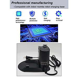 Roomba Charger Dock, Roomba Docking Station, Roomba Charging Base,Compatible with irobot Roomba Charger Base e5 e6 i1 i3 i4 i6 i7 i8 500 600 700 800 900 Series Charger 4452369 17064 17170 ADF-N1