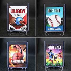 TURKRA 100 Count Premium High Clear Top Loaders and Penny Card Sleeves Set for Collectible Trading Cards and Sports Cards