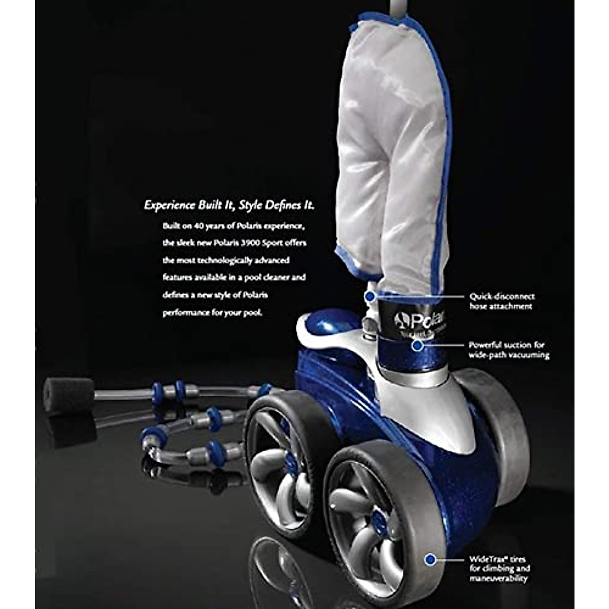 ATIE 3900 Sport Pool Cleaner Wide Trax Tire 48-232 for Zodiac Polaris 3900 Sport/P39 Pool Cleaner with Wide Trax Tire 48-232 Black (3 Pack)