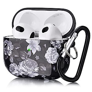 AirPods 3rd Generation Case - KOREDA AirPods 3 2021 Case Cute Printed Design for iPod 3 Earbuds Protective Case Cover Women Men, Wireless Charging Case with Accessories Keychain for Apple AirPod Gen 3