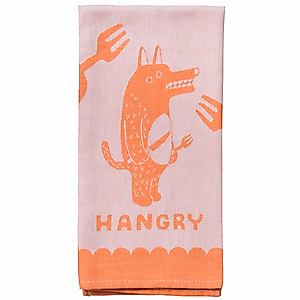 Blue Q Funny Woven Dish Towel, 100% Cotton, Soft, Super-Absorbent (Hangry)