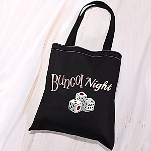 VAMSII Girls Night Out Bunco Party Tote Bag Dice Game Bunco Night Accessory Bag Bunco Game Lovers Players Gifts (Tote)