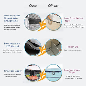 ALAZA Sloth Lunch Bag Insulated Lunch Box Large Freezable Lunch Boxes Cooler Meal Prep Lunch Tote Follow Your Dreams with Shoulder Strap for Women Boys Girls