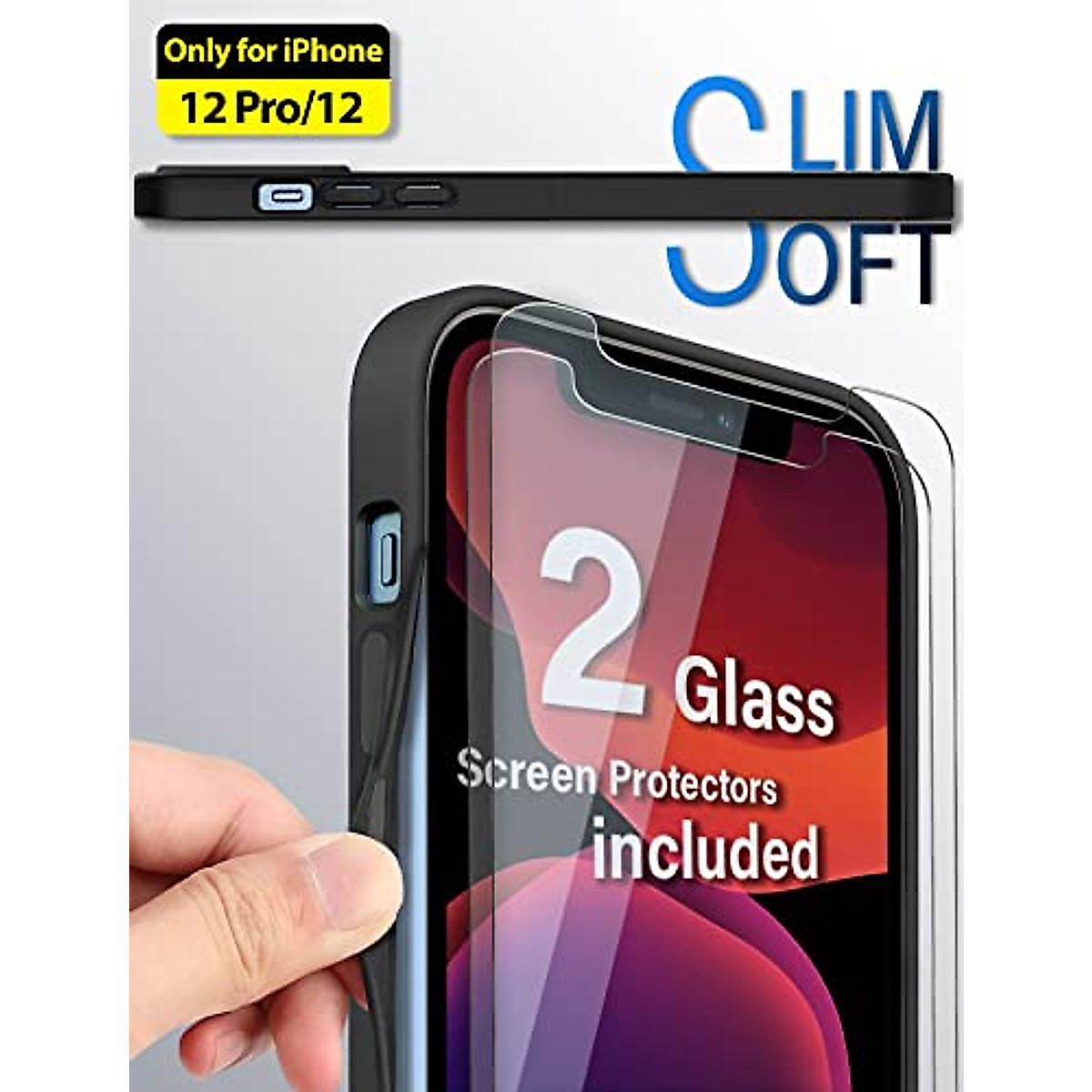 VIROMO Mirror Case for iPhone 12/12 Pro (ONLY) with Screen Protectors [2 Pack], Shockproof Soft Corners, Bye Bye Pocket Mirror, Cute Slim case for Girls, Womens