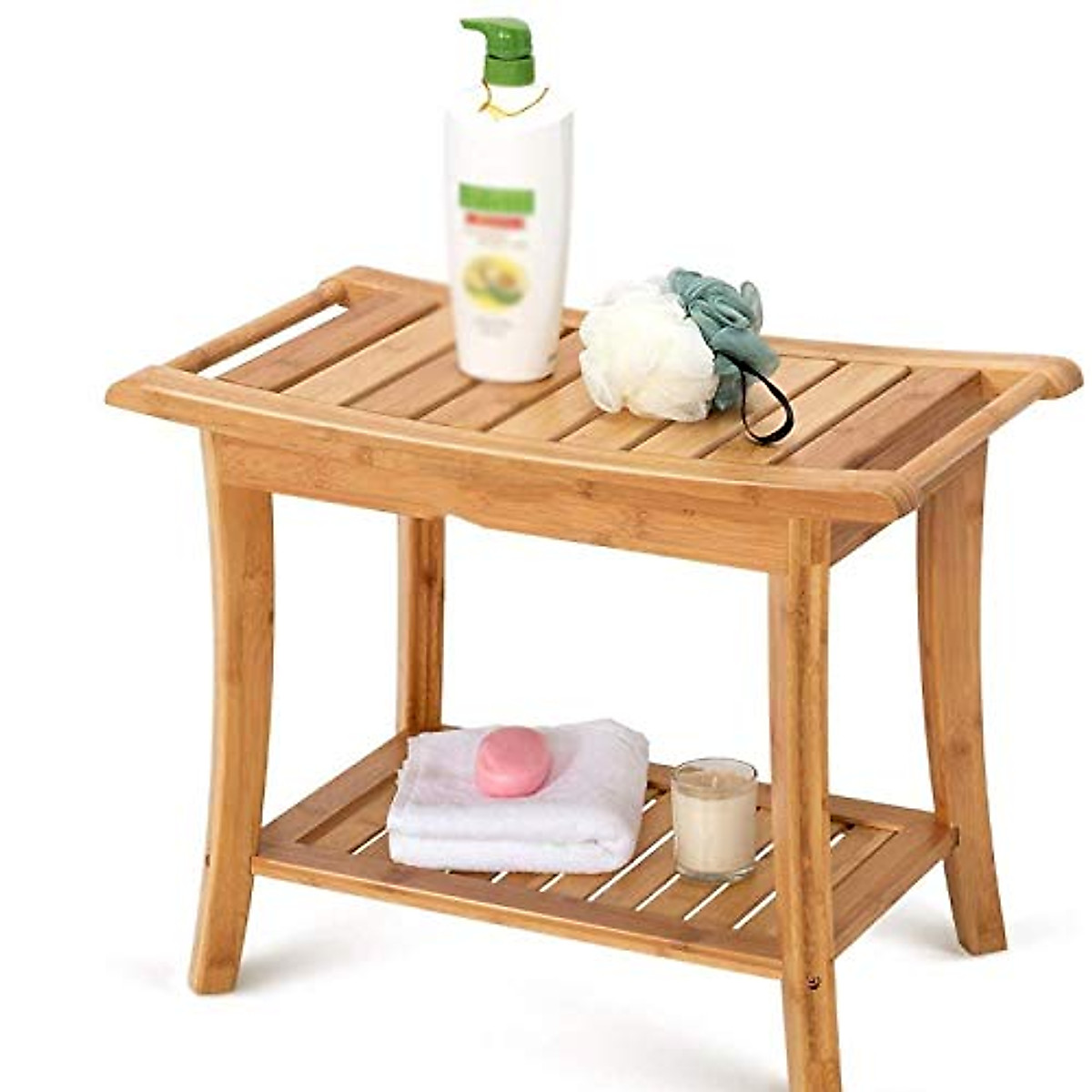 DOUBA Bathroom Shelf Multi-Function Bench Shower Seat Bench Bathroom Spa Bath Storage Storage Stool