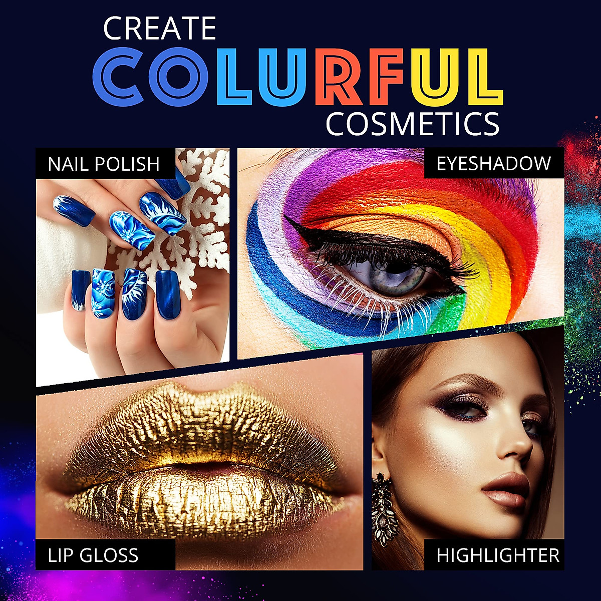 Craft Resin Mica Powder 26 Solid Colors, 4 Neon Glow for Epoxy Resin - 100% Natural, Cosmetic-Grade Resin Color Pigment Powder for Epoxy Resin DIY Crafts, Cosmetics, Soap - Cruelty-Free & Non-Toxic