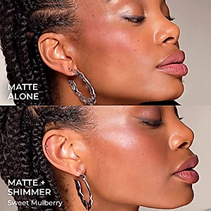 COVER FX Monochromatic Powder Blush Duo - Sweet Mulberry: Rich Berry - Matte + Shimmer Finish - Create Custom, High Impact Color