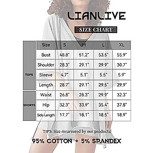 Lianlive 2 Piece Outfits Women's Oversized T-Shirts Biker Short Sets Hot Shot Reversible Set (LightGrey-L)