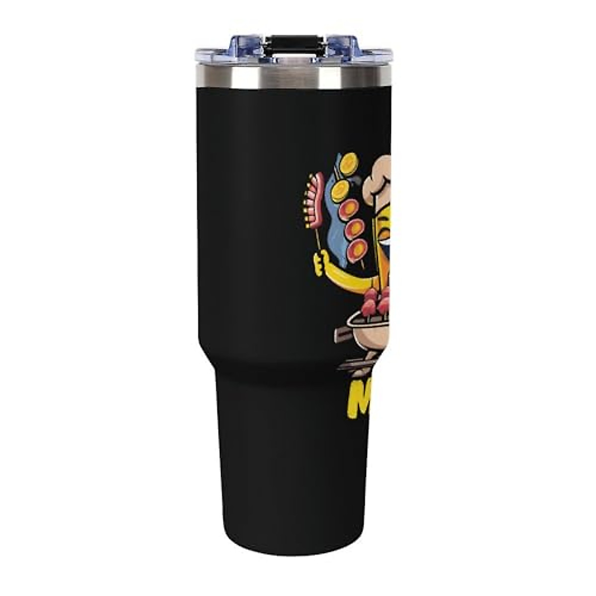 Banana BBQ Meat 40 Oz Tumbler Insulated Stainless Steel Water Bottle Travel Mug Car Cup with Handle And Straw