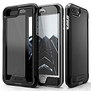 Zizo ION Series for iPhone 8 Plus Case Military Grade Drop Tested with Tempered Glass Screen Protector iPhone 7 Plus 6s Plus Black Smoke