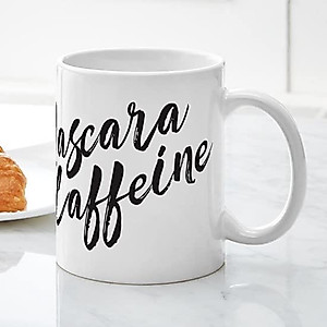 CafePress Mascara & Caffeine Ceramic Coffee Mug, Tea Cup 11 oz