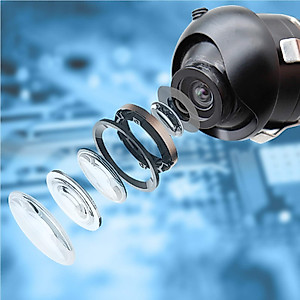 EWAY Mini Universal 360° Backup Rear Front Side View Car Camera Rotatable Mirror Flush-Mount AutoSafety Parking Reversing Cameras Metal Body