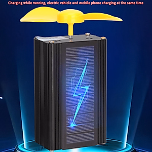 Solar Power Generator, Environmental Protection 12V-125V Energy Saving USB Output Interface, Wind Power Generator for Emergency, Wind Turbine Generator