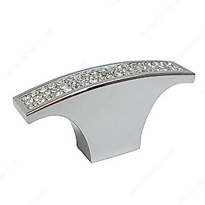 RICHELIEU HARDWARE - Contemporary Metal and Crystal KNOB - BP123403814001 (63.5mm)