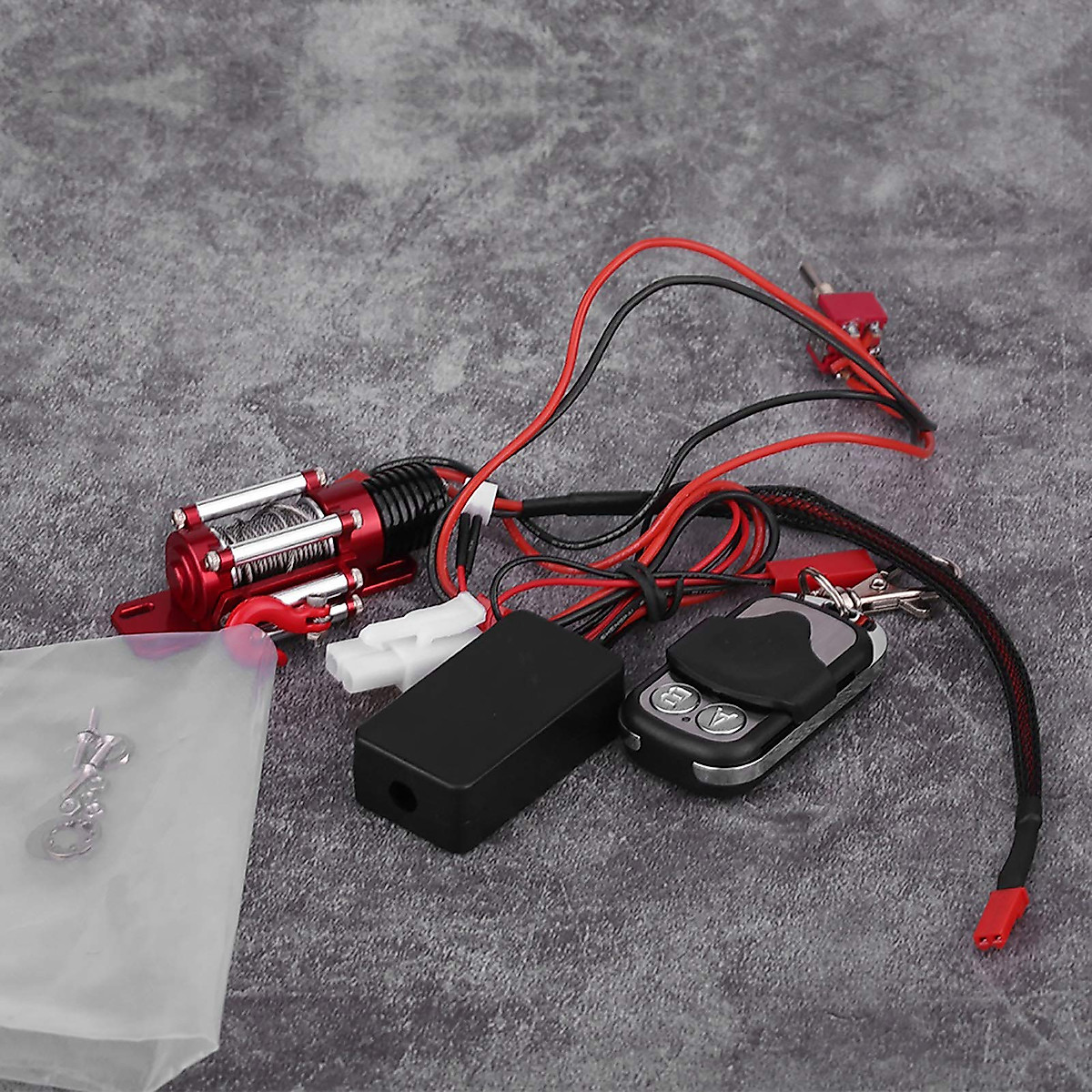 Tbest Inch 1 10,Trx4 Body,Trx4,Rc Winch,Slash Electric Winch,Rock Crawler Accessories 1 10 Scale Rc Model Vehicle Crawler Car Accessory Metal Winch with Remote Controller