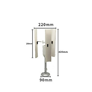 30W 3 Phase Permanent Magnet Small Wind Turbine Generator Kit DIY Vertical Axis Wind Turbine Model Toy Night Light Making 1-12V Windmill Power Teach Mode for Teaching Lectures(12V,30W)