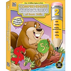 Comprehensive Curriculum of Basic Skills 2nd Grade Workbooks All Subjects for Ages 7-8, Math, Reading Comprehension, Writing, Addition, Subtraction, and More, Second Grade Workbooks (544 pgs)