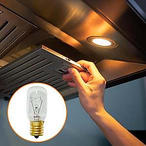 Light Bulb for Whirlpool Microwave - Microwave Light Bulb Fits for Whirlpool Maytag GE Amana Over The Range Hood Microwave, Dimmable with 125V 40W E17 Base, Kitchen Night Light