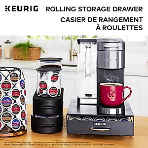 Keurig Under Brewer Storage Drawer, Coffee Pod Storage, Holds Upto 35 Keurig K-Cup Pods, Black