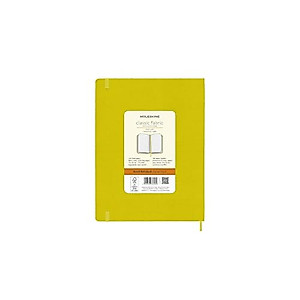 Moleskine Classic Notebook, Hard Cover, XL (7.5" x 9.5") Ruled/Lined, Hay Yellow (Silk), 192 Pages