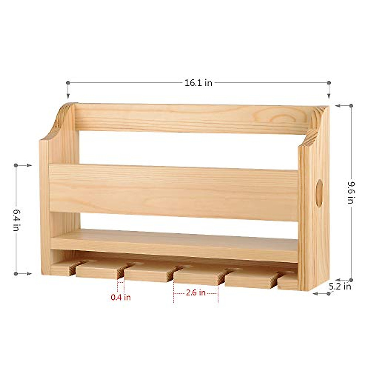 Wall Mount Entryway Mail Envelope Organizer, Letter & Newspaper Storage，Home Decorative Floating Shelf, Wooden