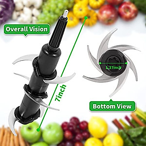 Replacement Ninja Blender Blade, Ninja Blender Replacement Parts Fit for Ninja 72 oz Pitcher, Ninja Replacement Blades Compatible with Ninja Kitchen System 1100W Pitcher BL660C BL740 BL642 BL500C