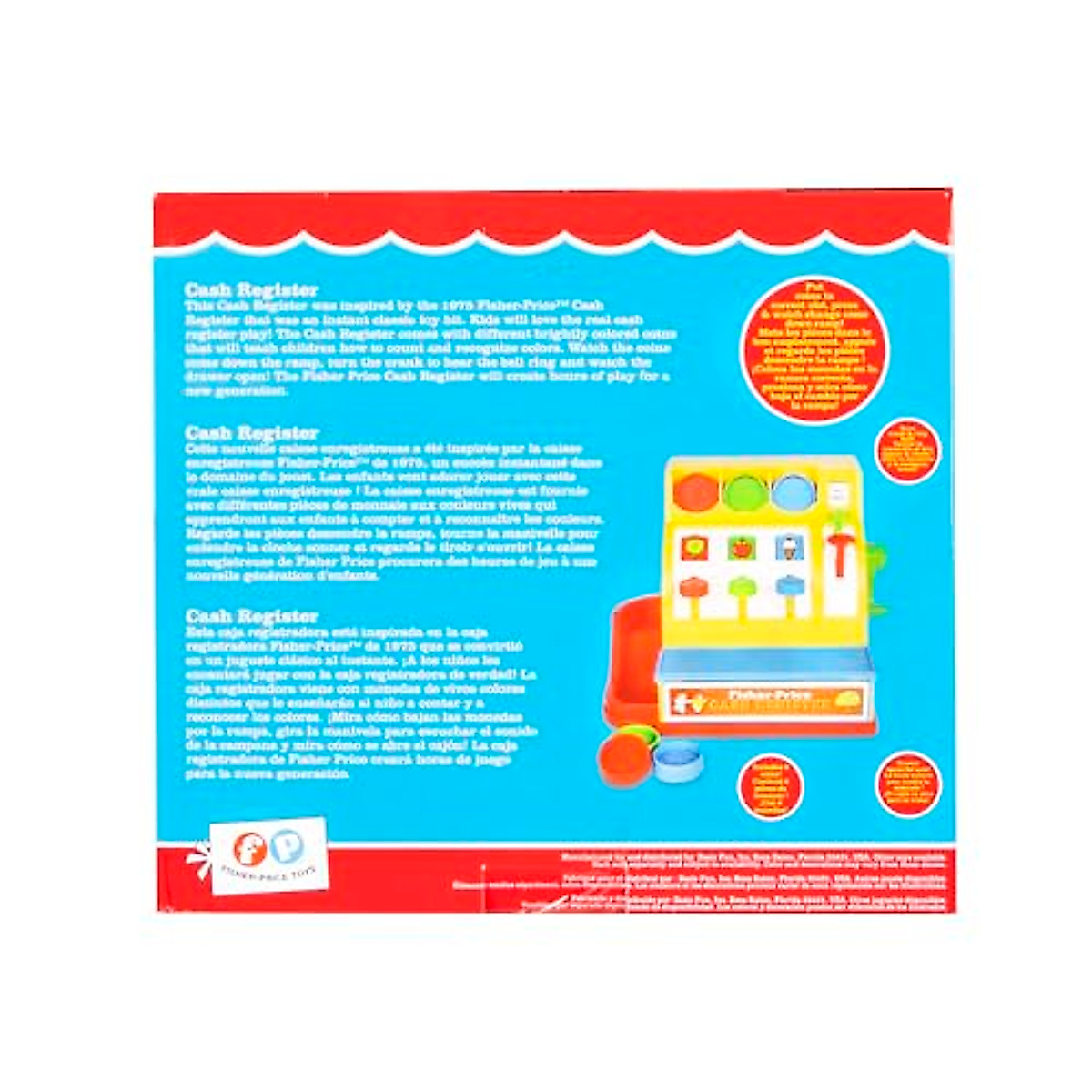 Fisher-Price Classics - Retro Cash Register - Great Pre-School Gift for Girls and Boys, Kids and Toddlers, birthday gift, Christmas, holiday, Ages 2+