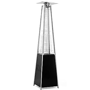 Oakmont Portable 41,000 BTU Pyramid Outdoor Patio Heater Commercial Propane Space Heater with Wheels for Garden Wedding Party, 89.4-Inch (Black)