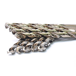 OXTUL 5PCS 5/16" Inch HSS General Purpose Heavy Duty Jobber Length Cobalt Twist Drill Bits,ideal for drilling on mild steel, copper, Aluminum, Zinc alloy etc.