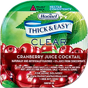 Thick & Easy Clear Thickened Cranberry Juice Cocktail, Nectar Consistency, 4 Ounce
