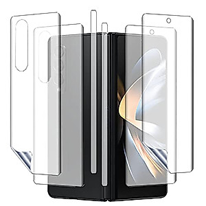 (2 Sets 8 PCS) Screen Protector Designed for Samsung Galaxy Z Fold 4, 2 PCS Front Matte Screen Protector and 2 PCS Inside Screen Protector with 2 PCS Back Film with 2 PCS Side Soft Film Suit for Galaxy Z Fold 4 5G Full Covered Anti-Glare