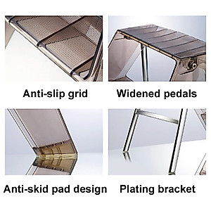 Tightstore Step Stools for Adults, 3 Step Ladder Folding Step Stool, Folding Stools for Adults Portable, Acrylic 3 Step Ladder, with Ladder and Stool