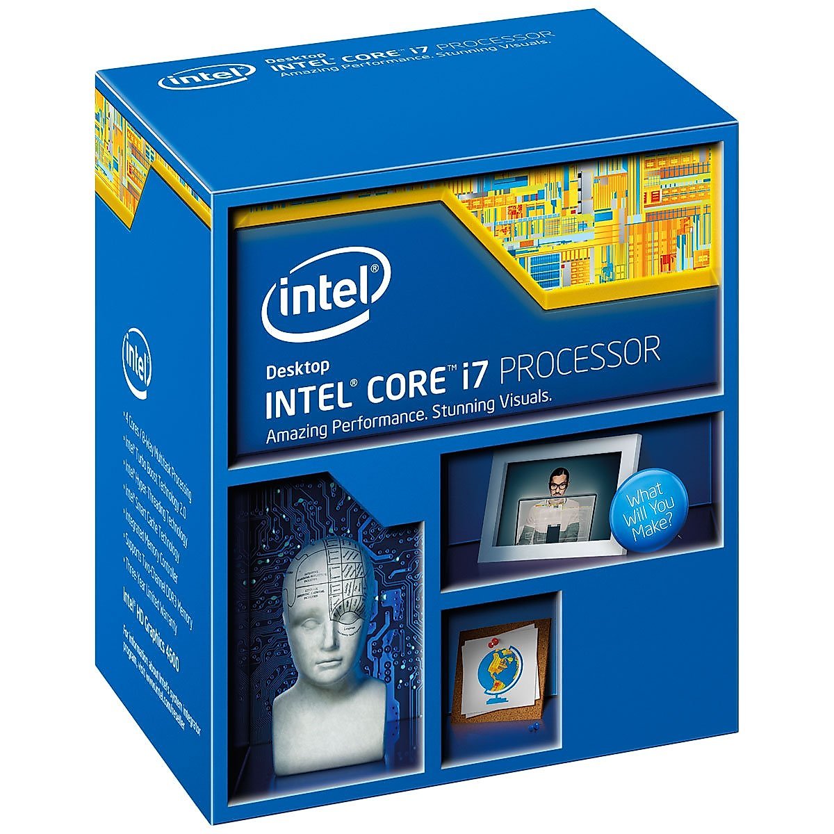 Intel Core i7-4771 3.5 3 LGA 1150 Processor, 8M Cache, up to 3.90 GHz (BX80646I74771)
