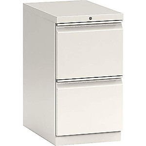 HON 18823RQ Flagship Mobile File/File Pedestal, Full Radius Pull, 22-7/8d, Light Gray