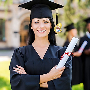 4pcs Gold Graduation Cap Photo Charm Class of 2025 Graduation Cap Tassel Personalized Memorial Charms Graduation Tassel Gifts for Ceremony Graduation Cap Decorations