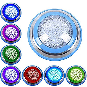 Eapmic 12V 45W Pool Light Underwater Color-Change LED Lights RGB IP68 with Remote (45W ABS+Stainless Steel)