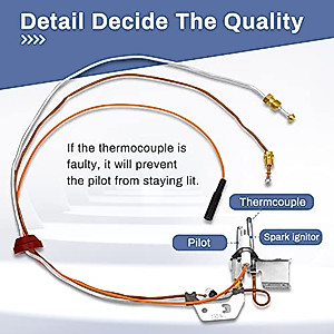 Upgraded 9003542 Natural Gas Pilot Assembly, 9003542 Pilot Assembly Replacement for Natural Gas Water Heater,100109295 18324-190 Water Heater Parts Compatible with A.O.Smith, Kenmore, State GS and GSX